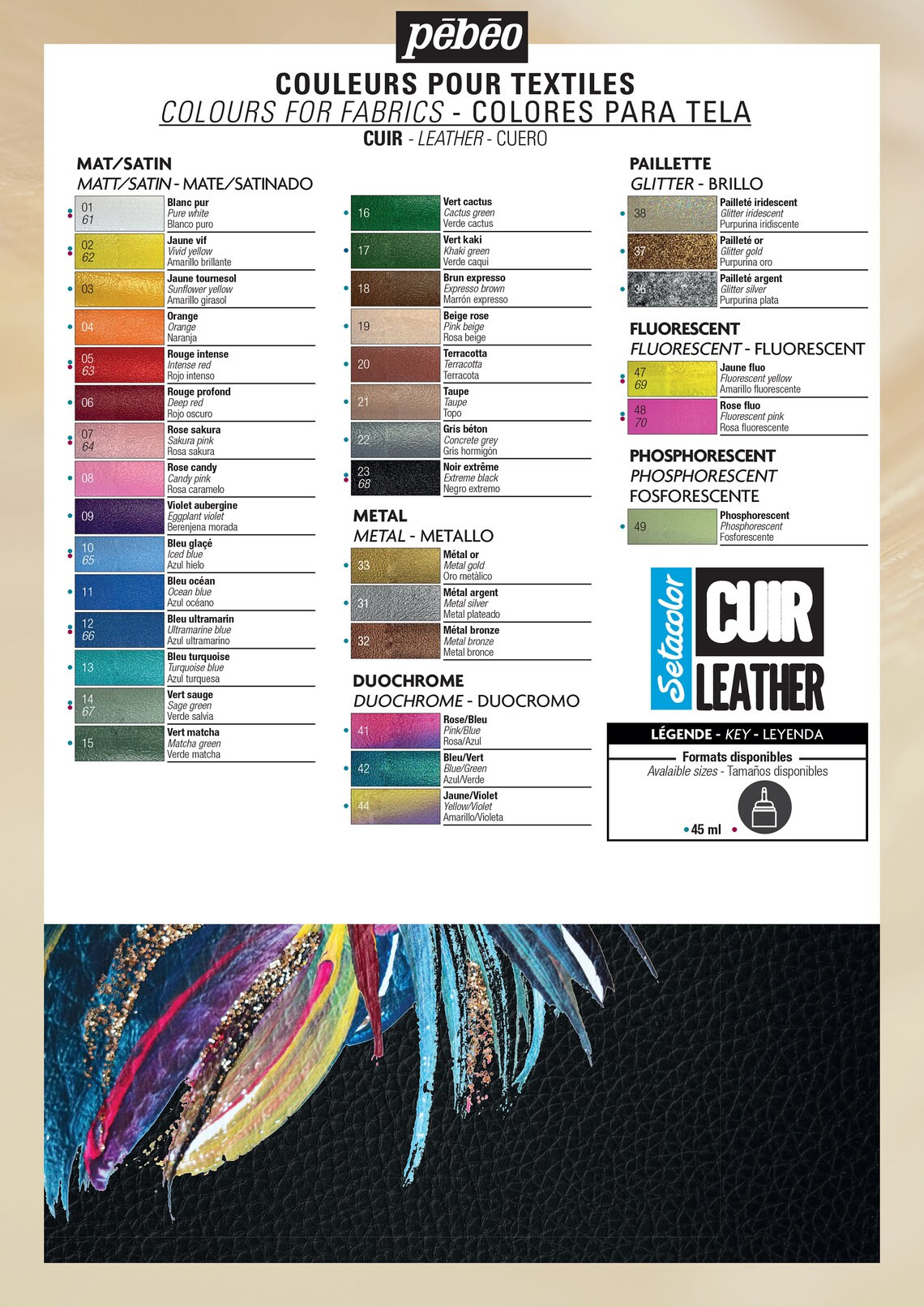 Pebeo Setacolor Cuir Leather Paint